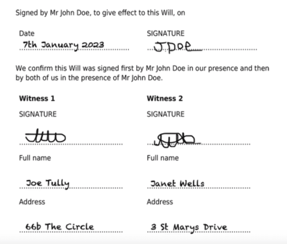Will Signing Guide